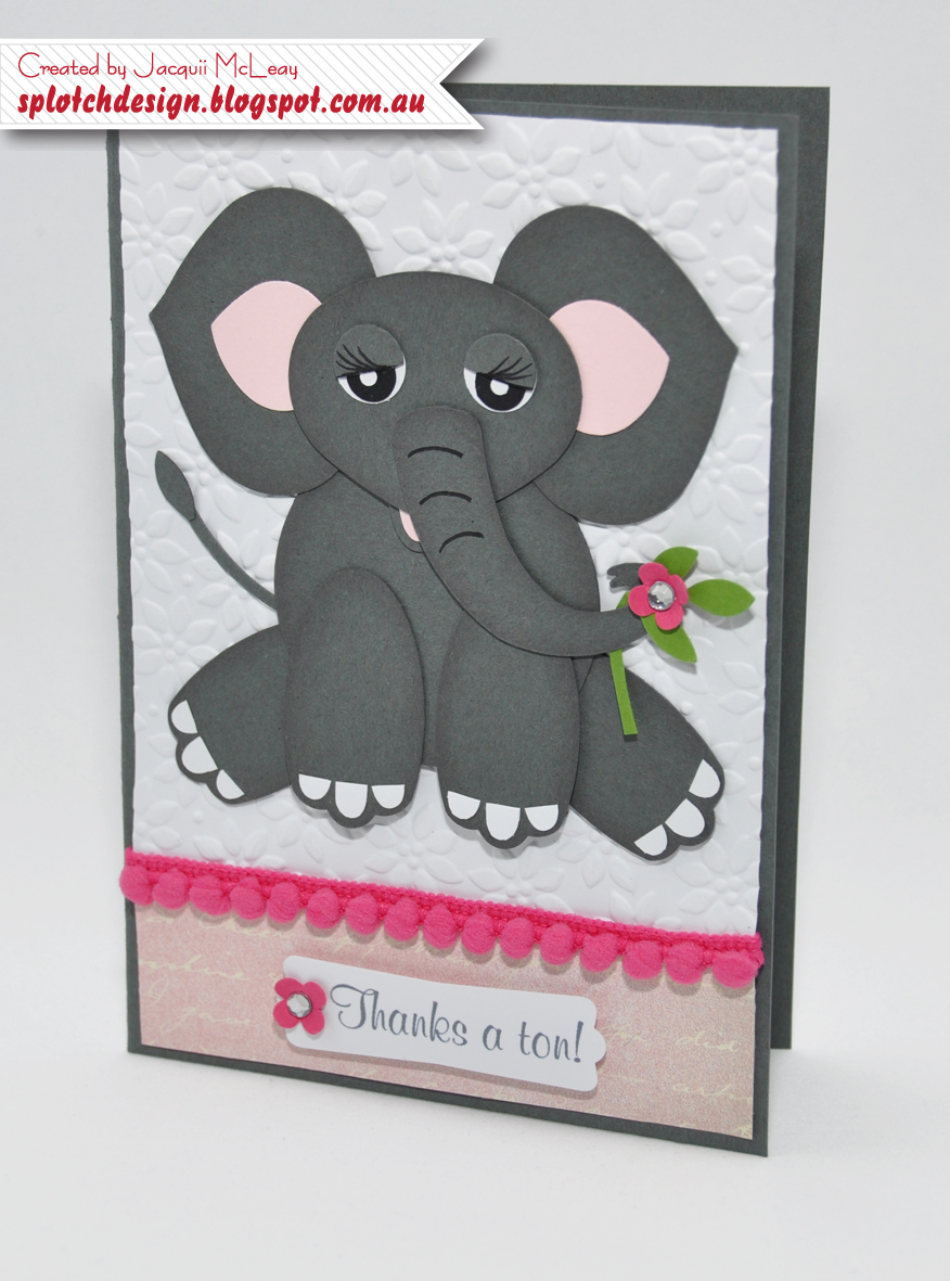 Splotch Design - Adding ink to paper!: Punch Art Elephant