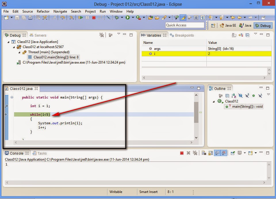 Selenium-By-Arun: 164. Debugging the Java Programs in Eclipse IDE