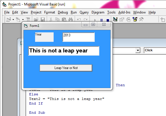 Tutorial VB: Leap year Programing code vb 6 (Visual Basic Tutorial - 17)