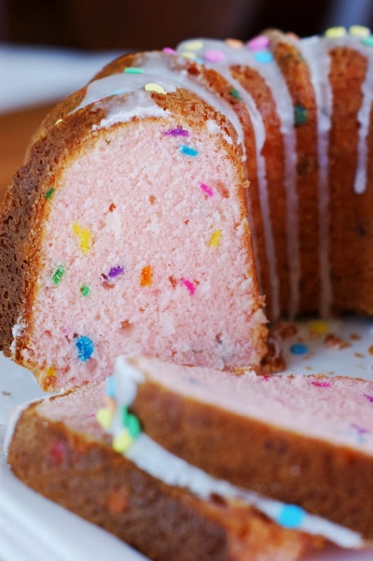 Pink Funfetti Pound Cake | The Kitchen is My Playground