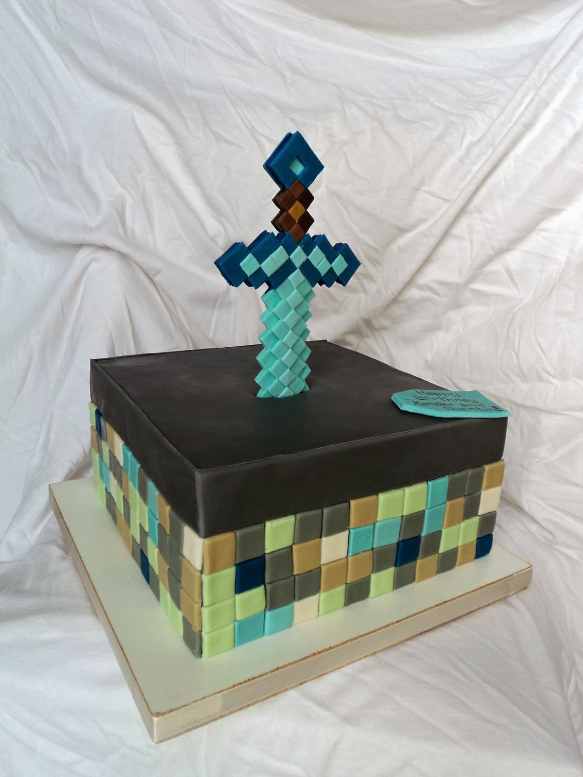 Minecraft Diamond Sword Cake