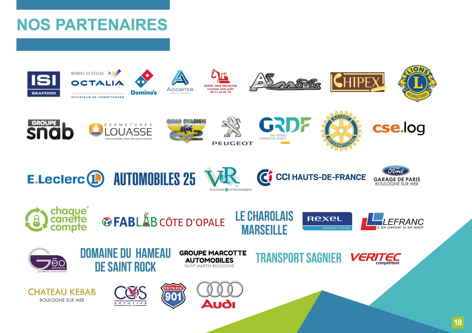 ESPACE PARTENAIRES : MUR DES PARTENAIRES 2018