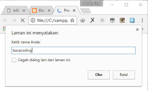 Cara Membuat Prompt Dengan JavaScript ~ Domo Teknologi