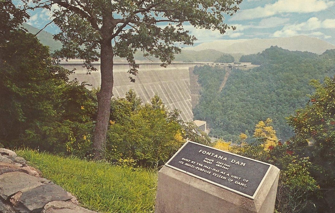 Vintage Travel Postcards: Fontana Dam, North Carolina Vintage Travel Postcards: Fontana Dam, North Carolina