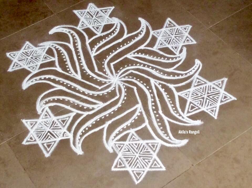 TELUGU WEB WORLD: Tile-based kolam patterns - Pulli Kolam designs with dots - A rangOli with 1 ...
