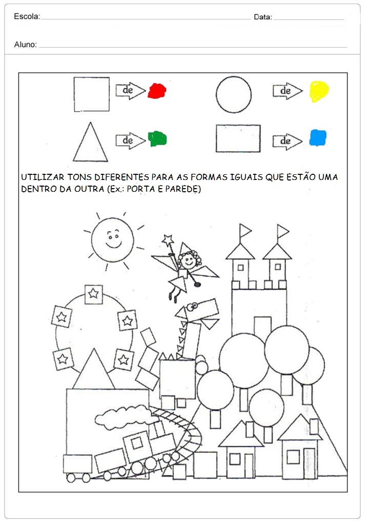Fazer Educação com Dário Reis: Atividades com as formas geométricas ...