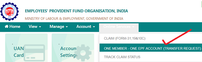 How to transfer EPF account online | Online EPF transfer request | One ...