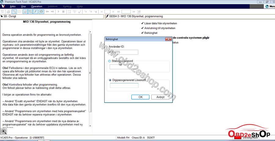 How to use Vcads PTT112 for Volvo FH -02 with broken EBS-ecu?