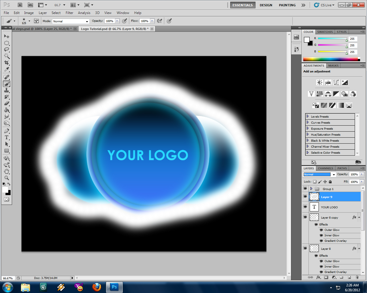 V3N0M's - 2D and 3D art: Photoshop Logo Tutorial