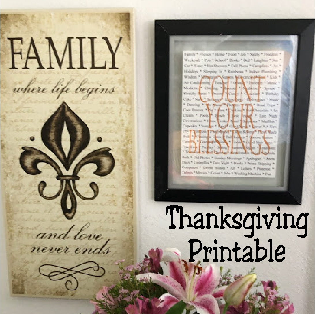 DIY Party Mom: Count Your Blessings Thanksgiving Print