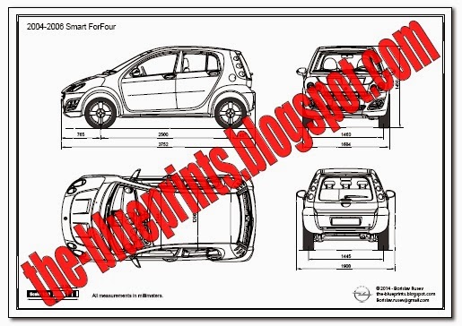 Vector Blueprints - Cars, Trucks, Busses and others: Smart - Vector ...