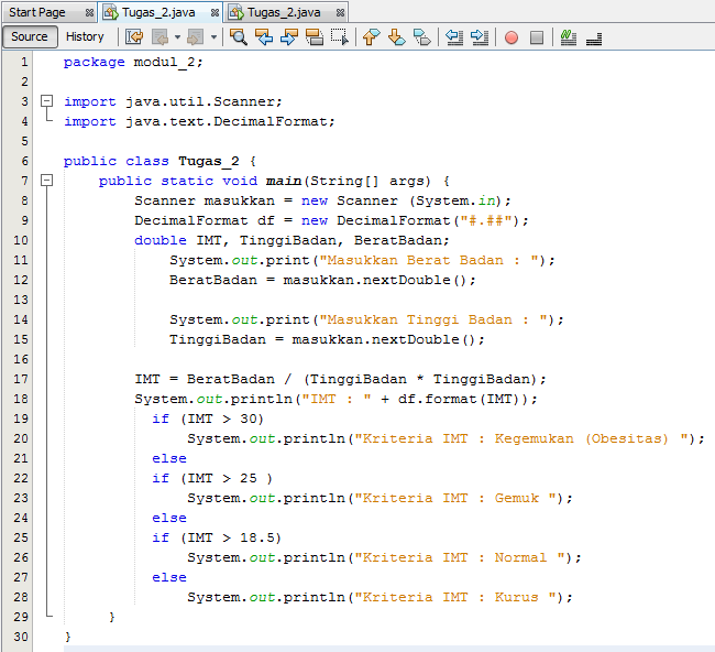 Cara Membuat Program Untuk Menentukan Kriteria Badan Mengunakan Java Netbeans - Informasi ...