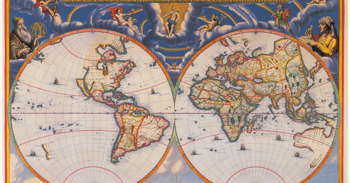 Mapas históricos del mundo: Mapamundi - Siglo XVII