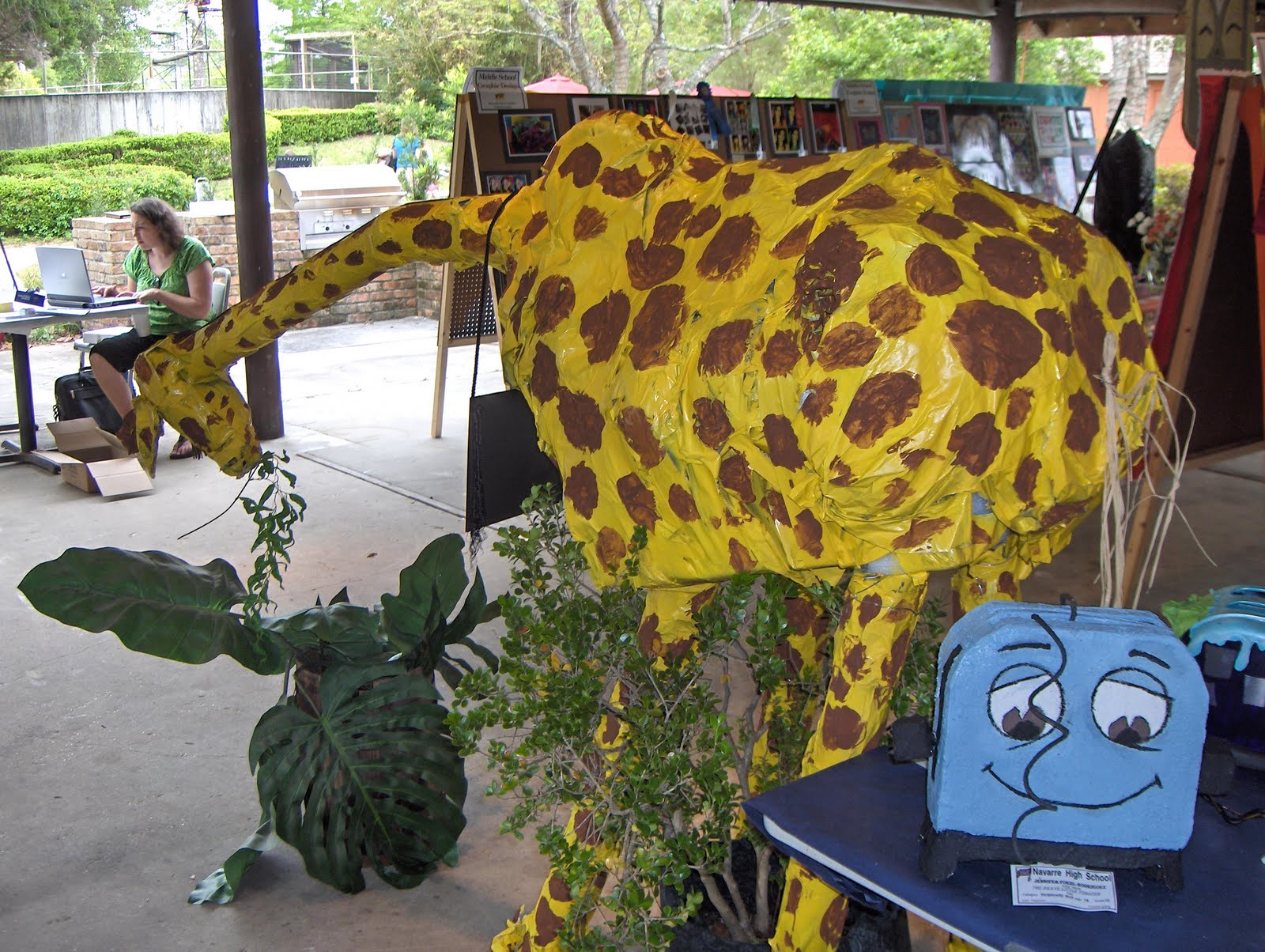 Imagination Gone Overboard: Life size recycled Giraffe 2009
