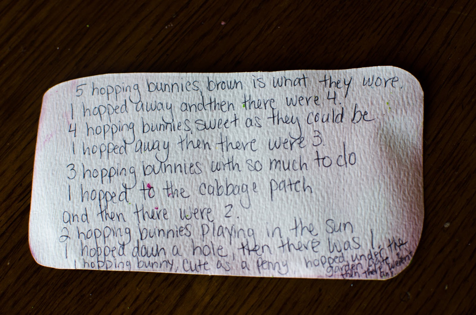 Teach Your Children Well: 5 Little Bunnies Fingerplay