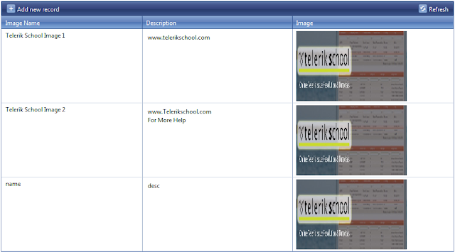 Telerik School: RadImage in RadGrid
