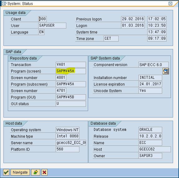 SAP ABAP 4 Tutorial: Function Exit - Sales Order Predefined