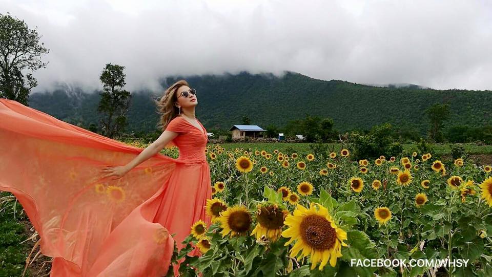 Wut Mhone Shwe Yi In Sunflower Field With Nay Toe And Behind The Scenes ...