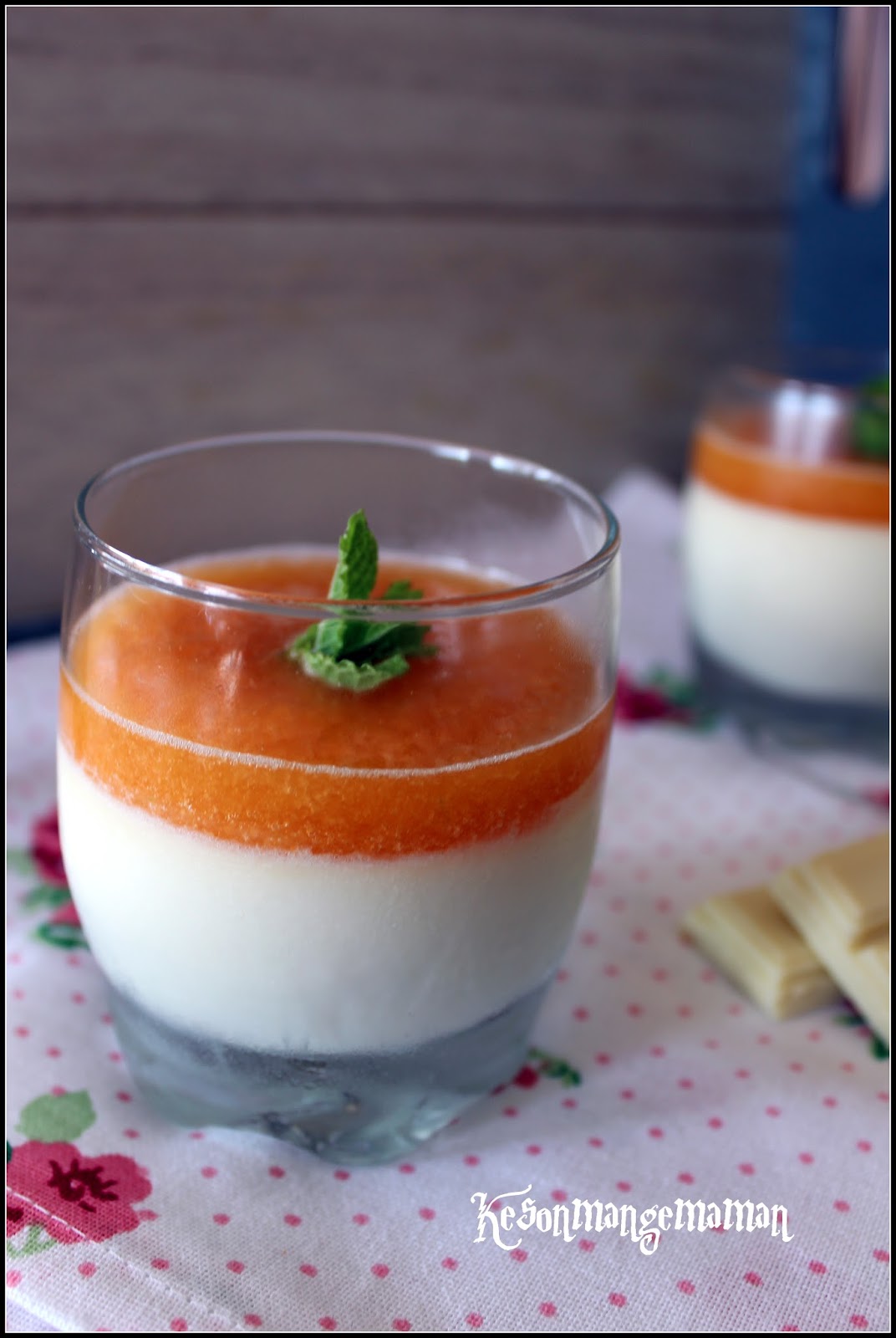 Keskonmangemaman?: Panna cotta au chocolat blanc , coulis de melon à la ...