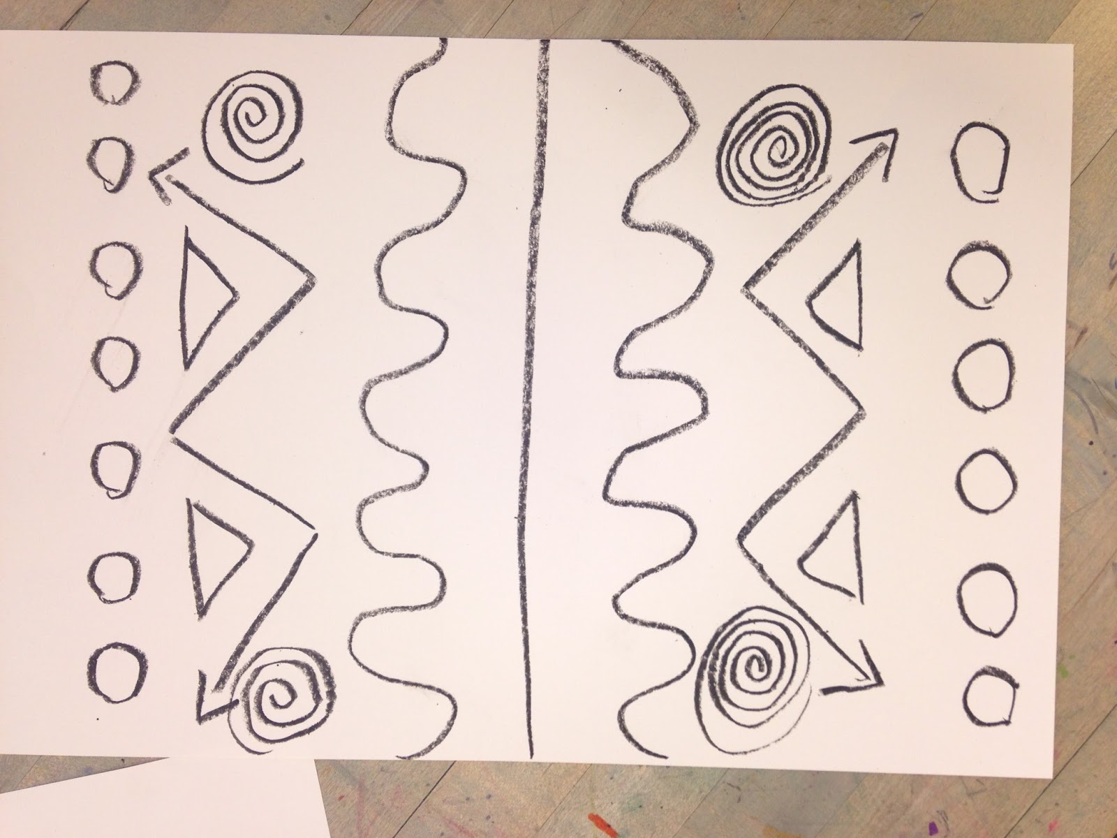 Art Room Blog: 1st Grade-Bug On a Rug- Symmetrical Balance...