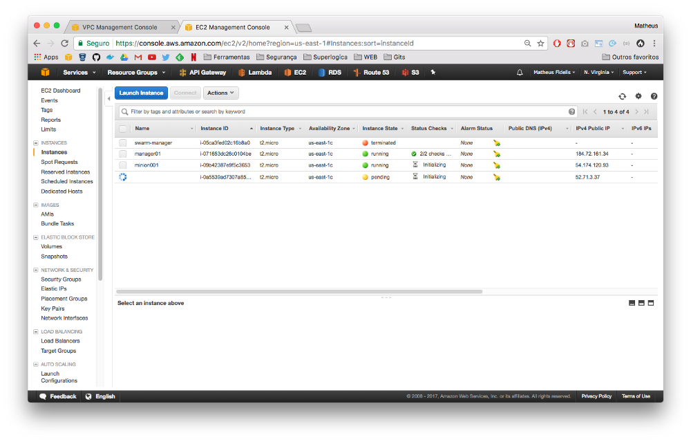 Docker Swarm :: Criando um cluster de EC2 na Amazon AWS com Docker ... Docker Swarm :: Criando um cluster de EC2 na Amazon AWS com Docker ...