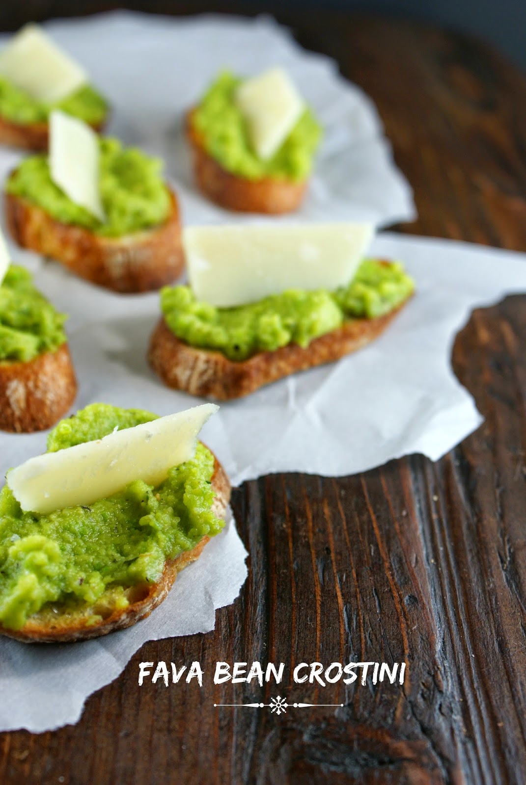 Authentic Suburban Gourmet: Fava Bean Crostini | Friday Night Bites