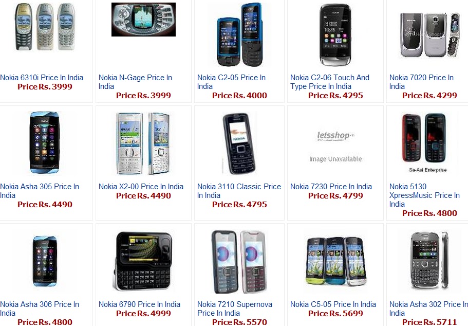 Mobile Phone: Nokia Cell Phone Price in India