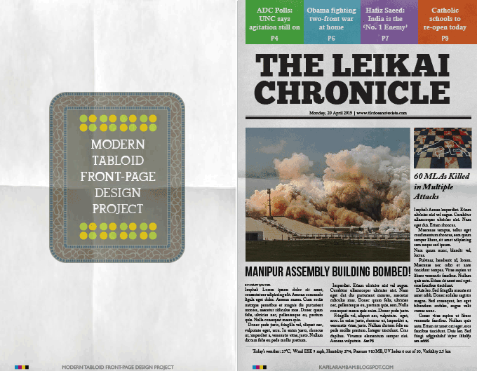Modern Tabloid Front-Page Design Project