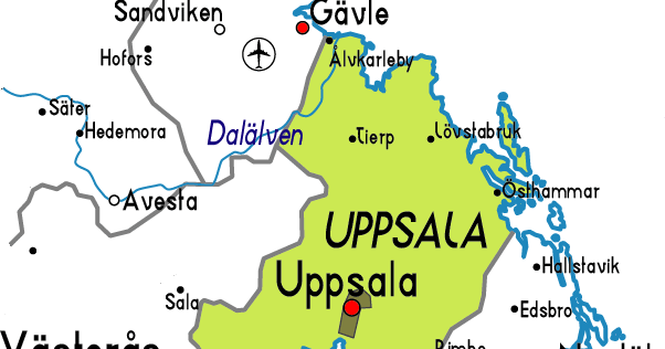 Uppsala Map Province City | Map of Sweden Political Region Province City