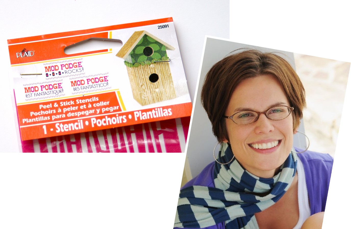 Wood Grain Stenciled Gift Bag - The Scrap Shoppe