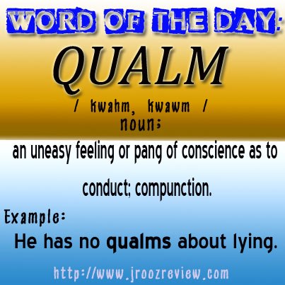 Today's Word: QUALM - Learn English with Pictures