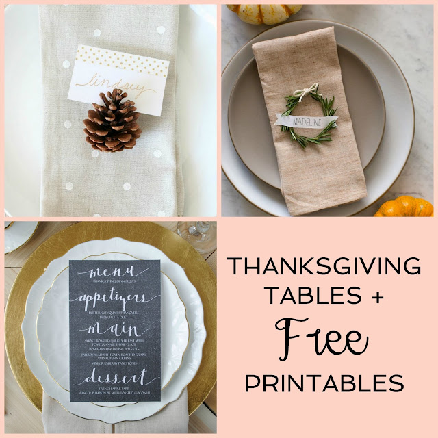 Thanksgiving Table Settings + Free Printables | A Peachy Sonder