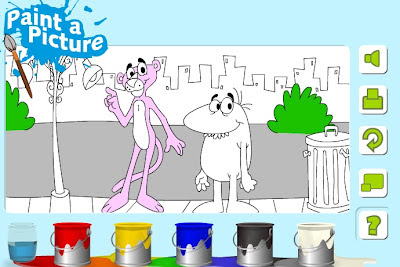 Juego de la Pantera Rosa para Pintar ~ JUEGOS CARTOON Online Gratis