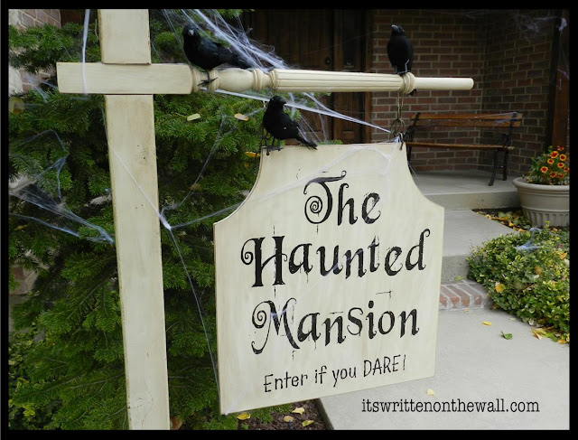 It's Written on the Wall: Halloween Sign-The Haunted Mansion-Enter if ...
