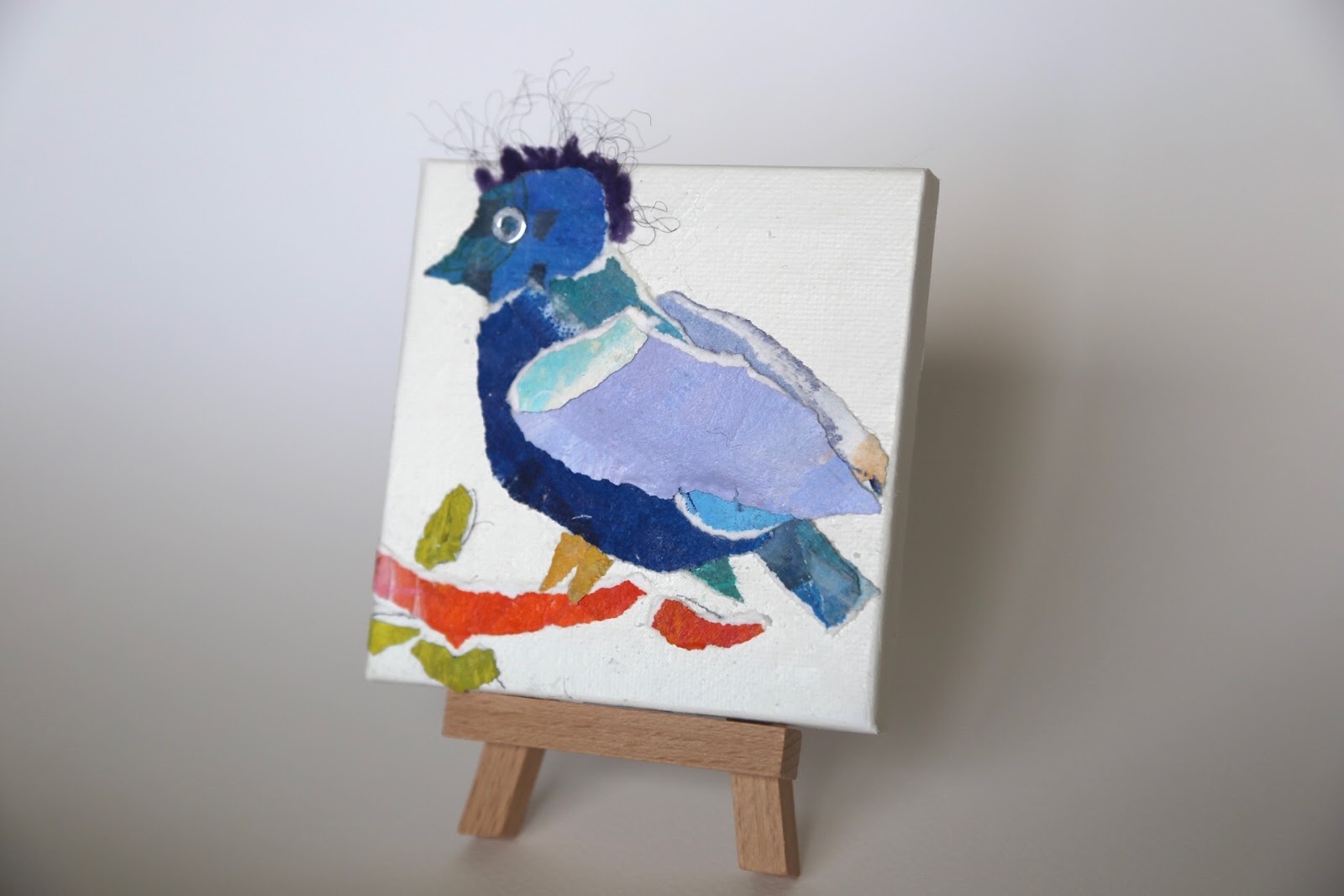 Daily Painters Abstract Gallery: Blue Bird, Bird Painting, Textural ...