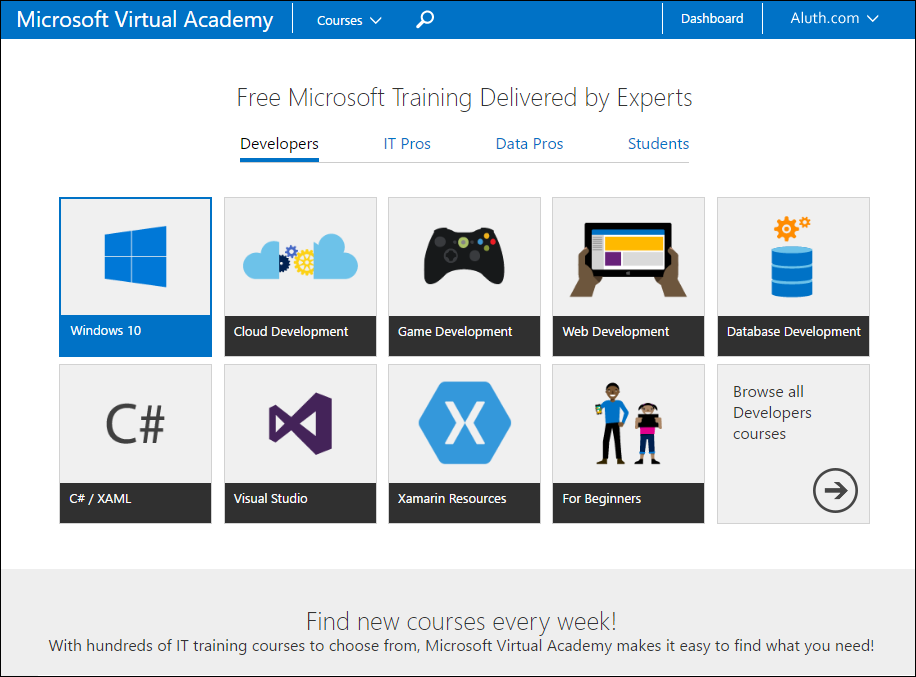 Microsoft Virtual Academy Guide | Aluth