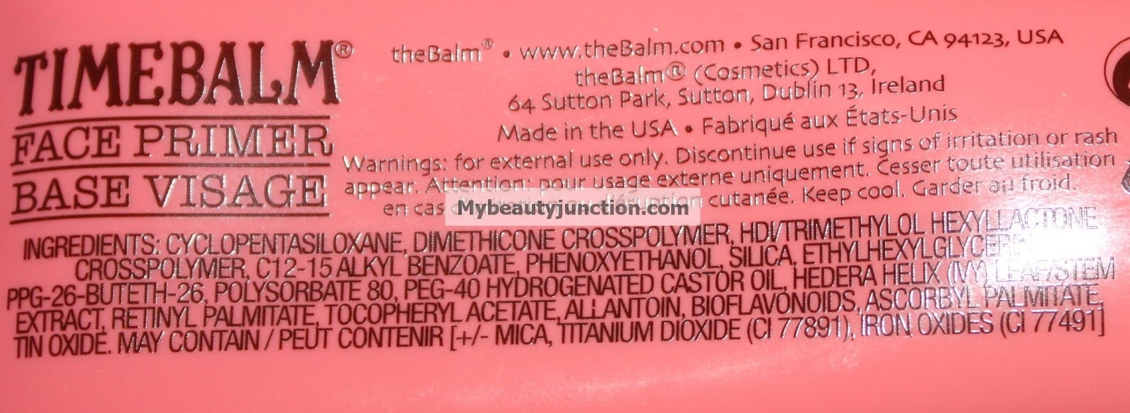 TheBalm's Time Balm Primer review, results and photos - Cosmetopia ...