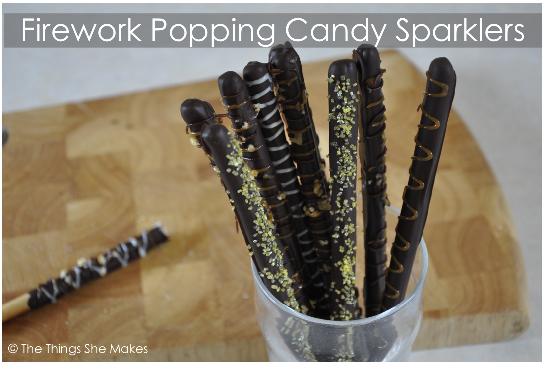 Firework Popping Candy Sparklers | The Things She Makes