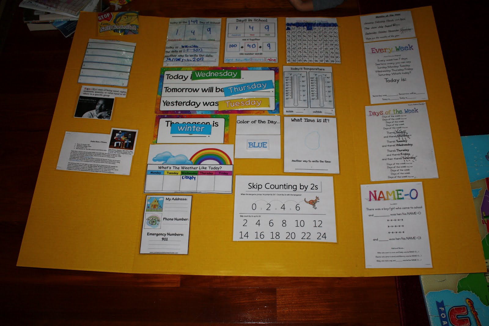 Ramblings...: Morning Meeting Board