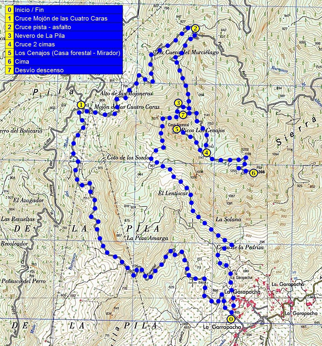 Senderismo y Montañismo: Sierra de la Pila : La Pila 1265m y Los ...