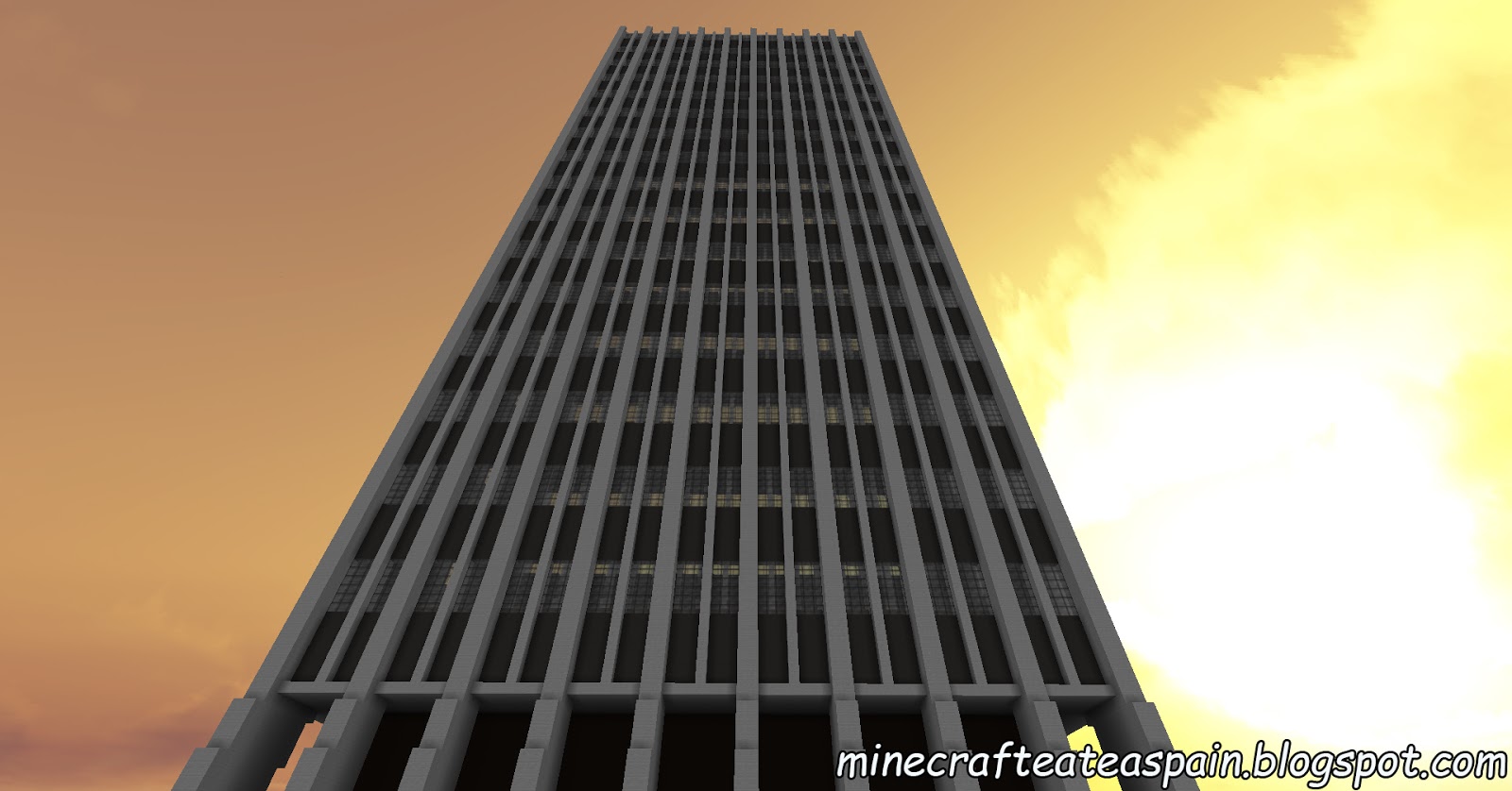 Réplica Minecraft del Edificio Coltejer, Medellin, Colombia.