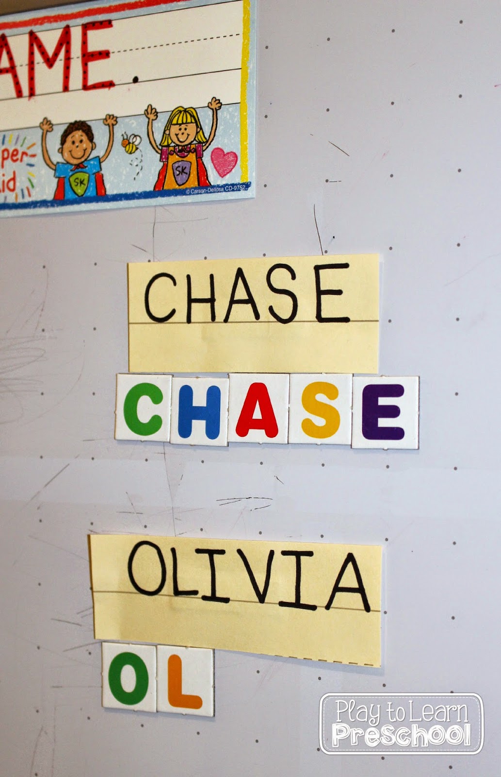 Play to Learn Preschool: Spelling our Names