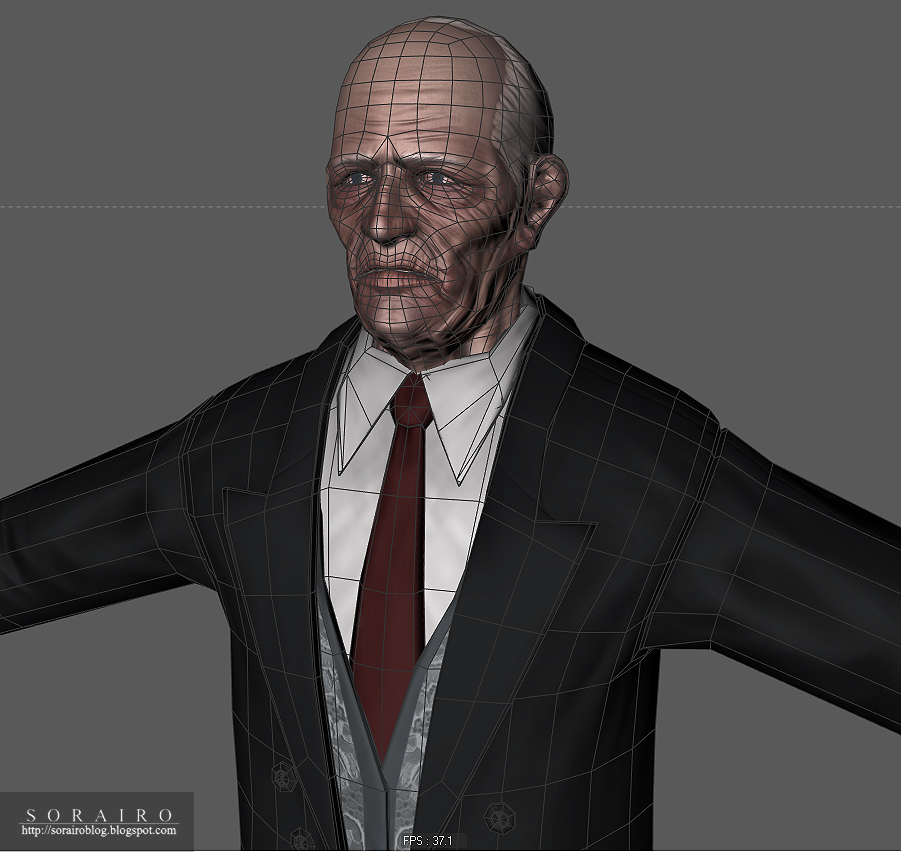 Onur Samli's 3D Art Blog: Old Butler - Low Poly Game Model