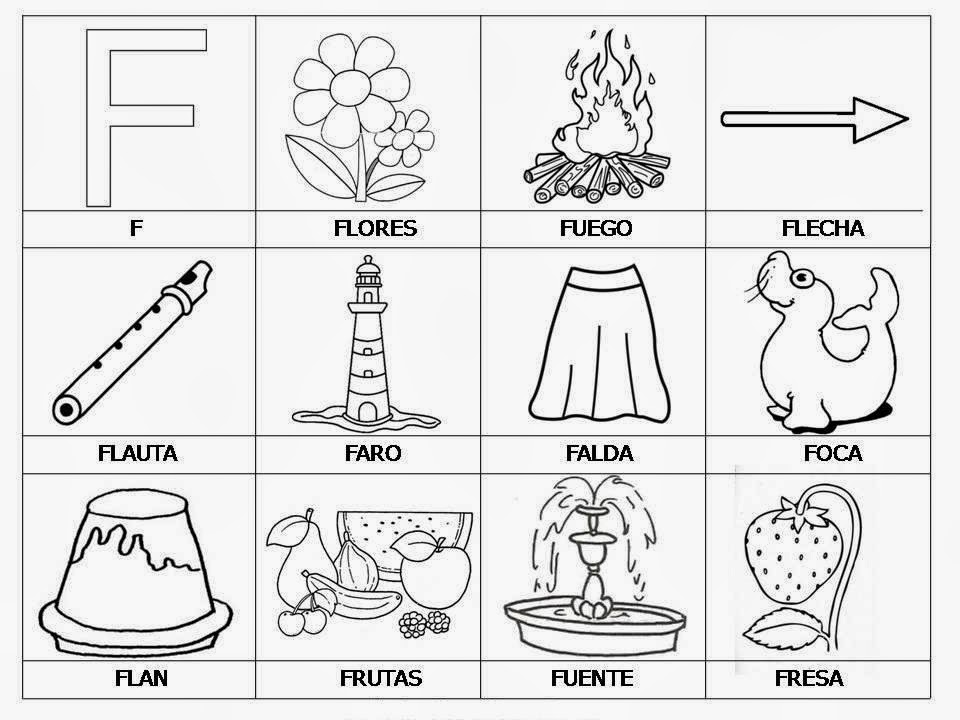 APRENDEMOS CON TODOS Y DE TODOS : LA LETRA F