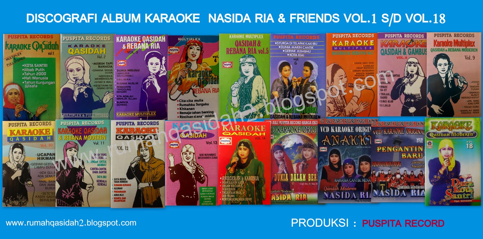 Rumah Qasidah: DISCOGRAFI ALBUM NASIDA RIA