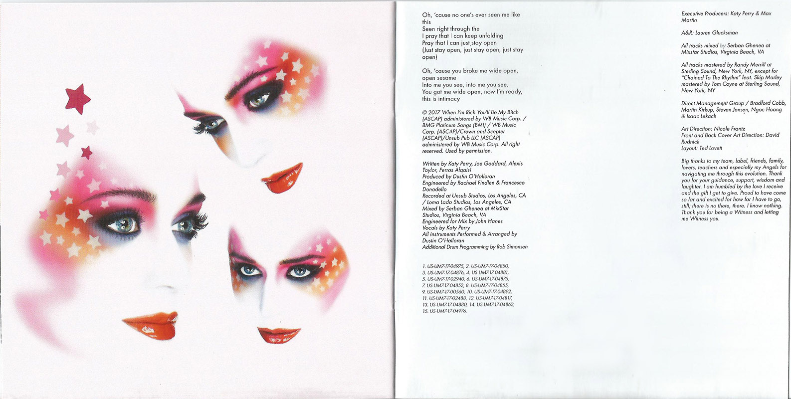 Encarte: Katy Perry - Witness - Encartes Pop