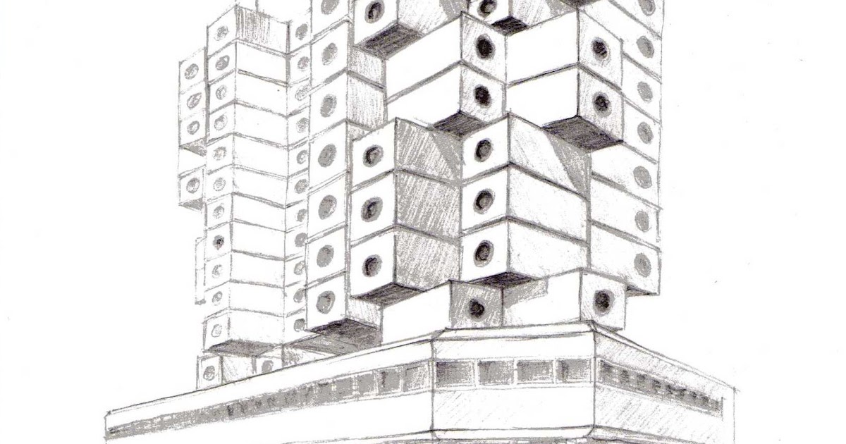 Architectural mess: My drawing and analysis of Nakagin Capsule tower