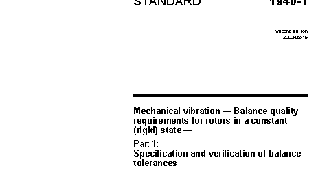 INTERNATIONAL STANDARD ISO 1940-1