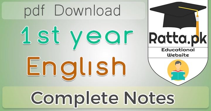 1st Year (11th Class) English Notes Poems, Short Stories and Plays ...