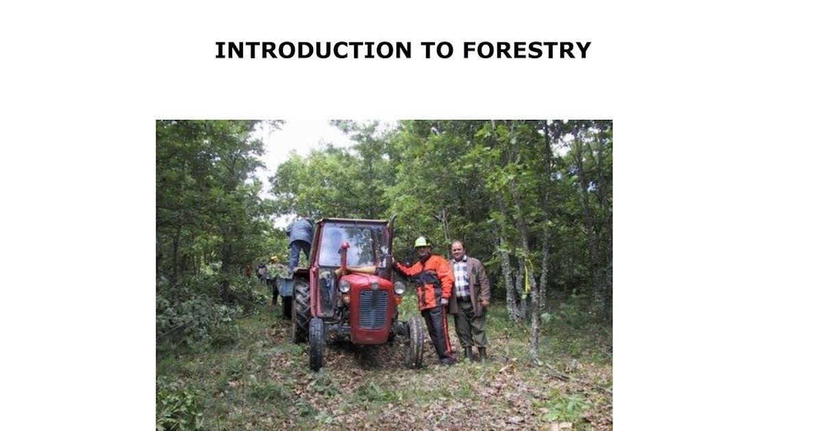 INGENIERIA FORESTAL: Documento "Introduction to forestry"